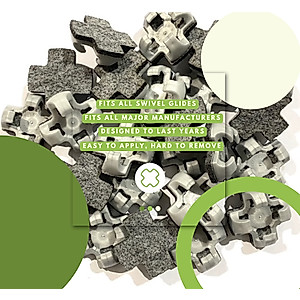 Fuzzy Feet Chair Glide [100 Count] Made in The USA | Noise Cancelling Long Lasting Floor Protection | Heavy Duty Breathable Latex-Free Anti-Rust Design | Easy to Apply Teacher Classroom Supplies