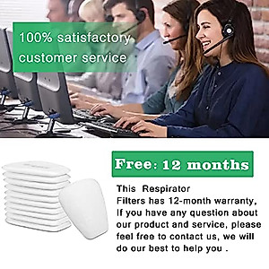 [ Respirator Filters Cotton] Ailivesun 5N11 Particulate Filter Spray Paint Dust-Proof Anti-Particles for 6100/6200/7501/7502/6800/FF402 Series Gas mask Filter Replacement(20 PCS)