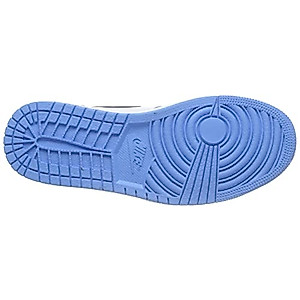 Nike Men's Air Jordan 1 Mid Shoes, White/University Blue-black, 9