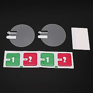 Acouto Car Rearview Mirror Film 80mm Transparent Car Rear View Mirror Anti Fog Rainproof Waterproof HD Clear PET Protective Film Sticker 2pcs Rounded