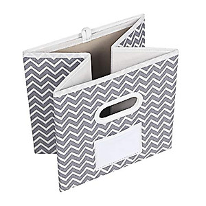 MAX Houser Fabric Cloth Storage Bins,Foldable Storage Cubes Organizer Baskets with Dual Handles for Home Bedroom Storage,Set of 6 (Grey)