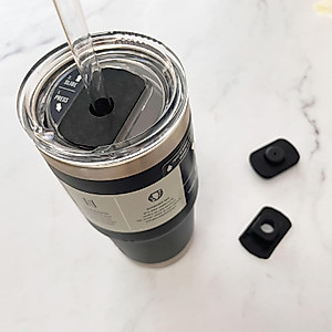 JILINWEI 2Pcs Straw Lid Attachment for Yeti Tumbler,Stronghold Lid Straw Hole for 20oz 30oz Yeti Rambler Travel Mug,Accessory forChange your Magslider to Allow A Straw to Insert(Can't Prevent Leakage)