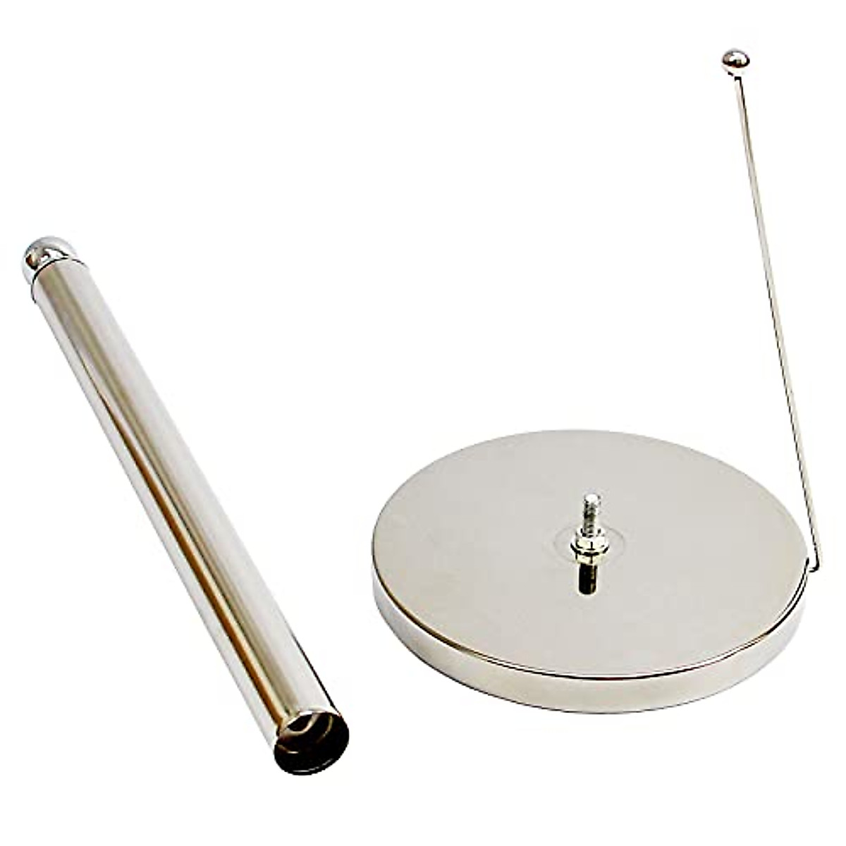 Casaphoria Paper Towel Holder Paper Towel Dispenser Standing Weighted Base Non Slip, Fit Most Size Paper Roll, Stainless Steel Paper Towel for Kitchen Countertop,1 Pack,Silver