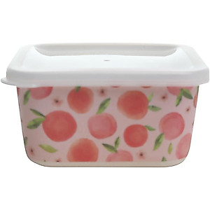 Forest & Twelfth Bamboo Food Storage Containers – Reusable, Eco Friendly, Organic Bamboo Meal Bins with Airtight Lids – Durable Kitchenware, Sustainable Lunch Boxes, Set of 3 (Peaches)