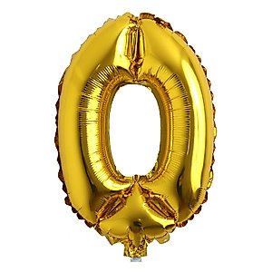 32 inch Letter Balloons Gold Alphabet Number Balloons Foil Mylar Party Wedding Bachelorette Birthday Bridal Shower Graduation Anniversary Celebration Decoration (32 inch 0 Gold)