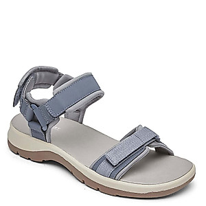 Rockport Women's Trail Tech Sandal, Blue Slate ECO Washable, 7.5