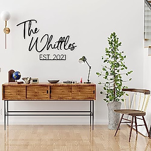 Personalized Last Name Wood Sign with Established Date by Panhandle Mercantile | Custom Cut & Finished | Customizable Font | Choose from our 90+ Color Options | Up to 72” Wide