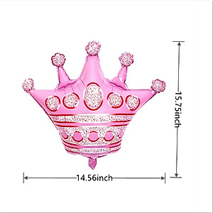 40 inch Rainbow Gradient Starry Crown Pink Blue Number 7 Balloons,Giant Large 7 Balloon, 7th Birthday Decoration Balloons ，Children's Birthday Party Baby Shower Decoration Supplies (Pink Blue 7)
