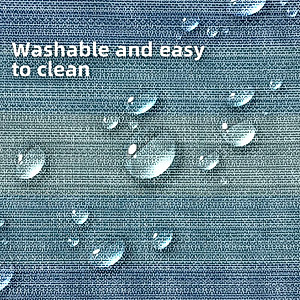 Canglifull Placemats Set of 4, Vinyl Woven Placemats, Beautiful Washable and Durable Non-Slip Table Placemats, Indoor/Outdoor Placemats (Blue, 4)