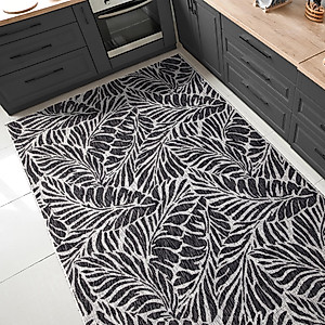 Keen Home Design Outdoor Rug - 6x9 Washable Indoor/Outdoor Rug for Patio, Balcony, Kitchen, Garden, Beach, Deck and Porch. Size: 6'4" x 9'2"