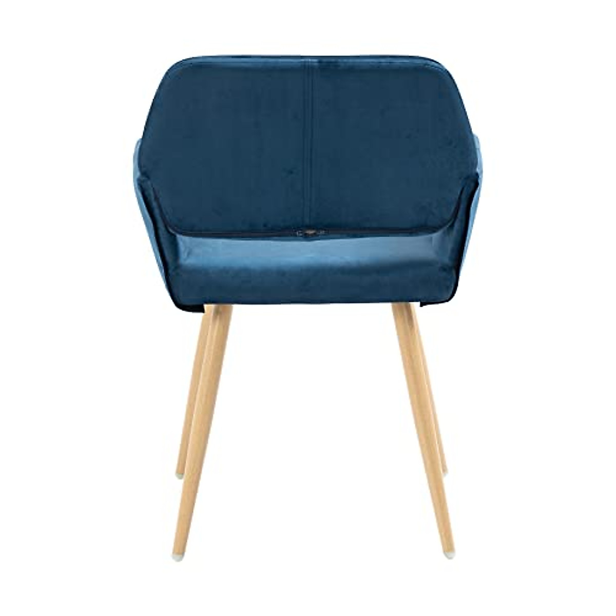 EEBUIHUI Modern Dining Room Living Room Accent Arm Chairs Club Guest with Solid Wood Legs Velet Fabric Upholstered Side Dining Chair for Living Room Dining Room Kitchen (Blue)