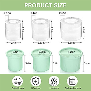 Silicone Stanley Ice Mold for Stanley Cup 20-40 Oz, Hyperzoo Hollow Cylinder Ice Cube Mold with Lid for Chilling Cocktails, Whiskey, Drinks, Coffee, Easy Fill and Release Ice Maker 3 pcs