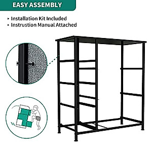 YITAHOME 7 Drawers Dresser- Fabric Storage Tower, Organizer Unit for Bedroom, Living Room, Hallway, Closets& Nursery- Sturdy Steel Frame, Wooden Top& Easy Pull Fabric Bins (Black/Grey)