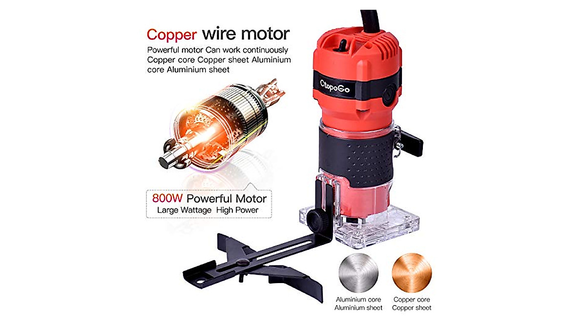 Compact Wood Router Tool - 800W for Precision Crafting
