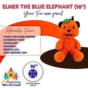 PLUSH TOYS WONDERLAND Jack O'Lantern 16 Plush Toy – Halloween Stuffed Animal, Soft Pumpkin Toy for Kids, Cute Plushie for Nursery Decor, Fun Party Favor