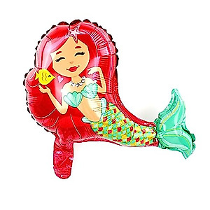 JOINPAYA Aluminum Foil Balloons 2pcs birthday balloon party decoration latex balloon mermaid balloon Baby mini decorate Deflatable Balloons