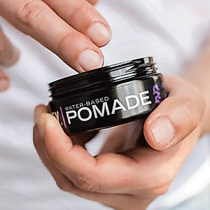 Billy Jealousy Lunatic Fringe Water-Based Pomade for Men, Strong Hold, High Shine, Water Soluble and Vegan Hair Product Ideal for Medium to Long Thick Mane, 3 oz