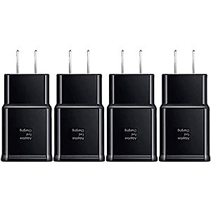 Samsung Adaptive Fast Charging Adapter Quick Charge Charging Block Wall Charger Plug Compatible Samsung Galaxy S22/S22 Ultra/S21/S20/S10/S9/S8/S7/S6 Edge/Note 10 9 8/LG(4-Pack)