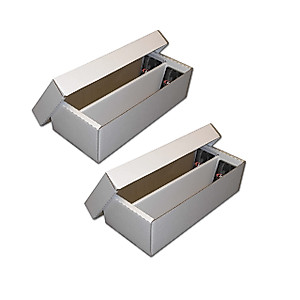 BCW Shoe Storage Card Box - 2 ct | Cardboard Box for Trading Cards, Gaming Cards, and Collectibles | Holds 1600 Standard Cards or 300 3x4 Toploaders | Gaming Card Organizer Box | Assembly Required