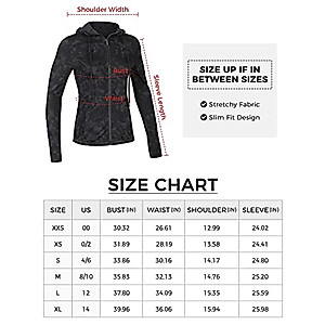 CRZ YOGA Women's Brushed Full Zip Hoodie Jacket Sportswear Hooded Workout Track Running Jacket with Zip Pockets Black Medium