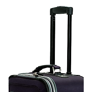 Rockland Pasadena Softside Spinner Wheel Luggage, Purple, Carry-On 20-Inch