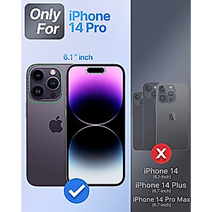 Silverback for iPhone 14 Pro Case with Stand, Phone Case with Camera Cover, Shockproof DustProof Cover for iPhone 14 Pro - Clear