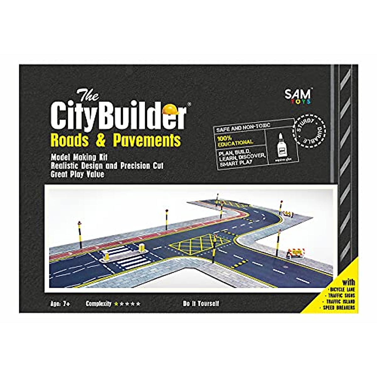 The CityBuilder Roads & PAVEMENTS Cardboard Model Layout Kit - O Scale Model Railroad Accessories