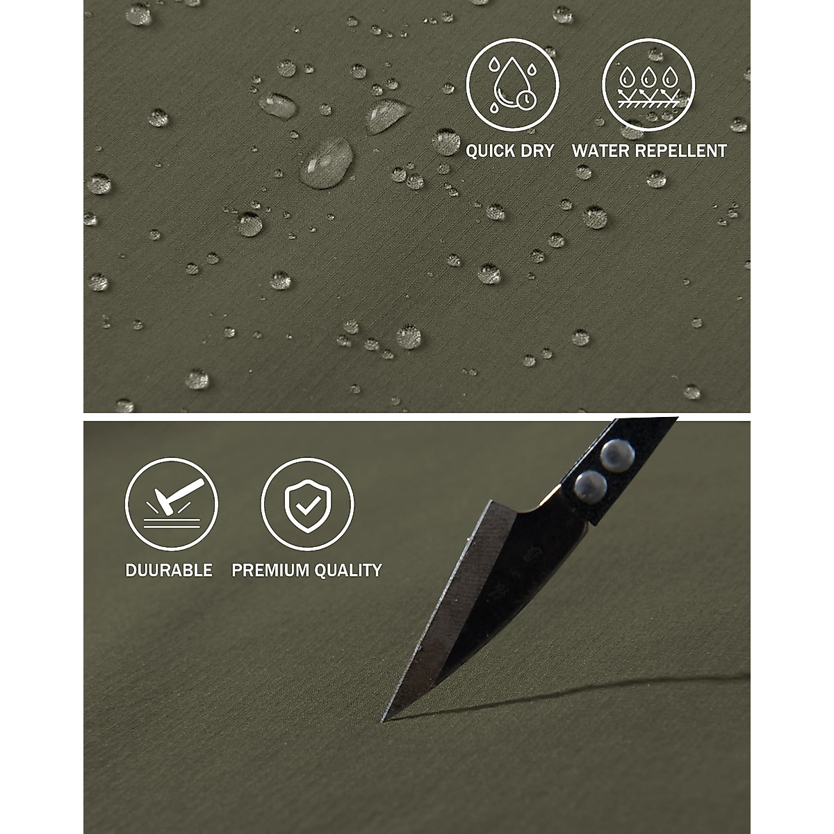 CRYSULLY Men's Hiking Outdoor Shorts Quick Dry Casual Breathable Fishing Camping Cargo Summer Shorts Army Green 32