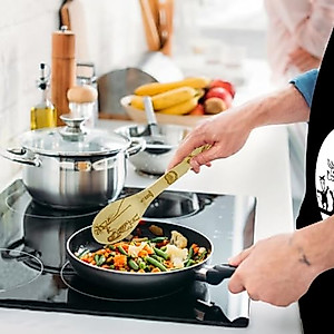 Christmas Gift for Mom Women Nightmare Halloween Kitchen Decorations Cooking Utensils Set - Wooden Cooking Spoons with Apron Oven Mitt Potholder - Mother's Day Gift Women Birthday Gift