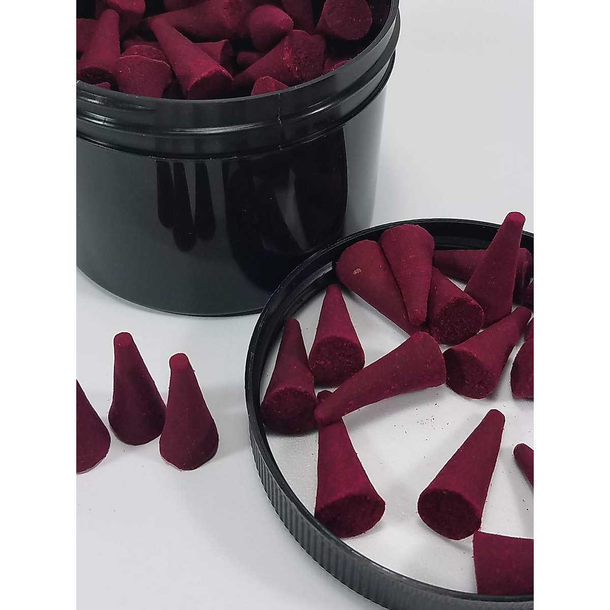 Backwoods Lighting LLC Cinnamon Incense Cones 100 Count in an Air Tight Reusable Jar / a Cleanser Like White Sage /Highly Fragranced,Small