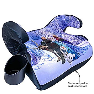 KidsEmbrace Disney Frozen Backless Booster Car Seat with Seatbelt Positioning Clip, Elsa, Anna, Olaf and Kristoff