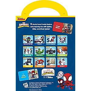 Marvel Spidey and his Amazing Friends - My First Library 12 Board Book Set - First Words, Alphabet, Numbers, and More Baby Books - PI Kids