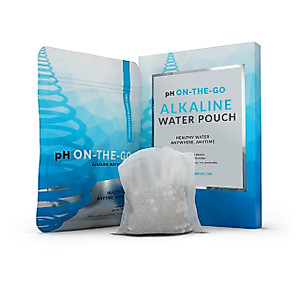 Invigorated Water pH ON-The-GO Alkaline Water Filter Pouch- Portable Alkaline Water Filtration System for Your Bottle, Pitcher, Jug, Container - High pH Water - Long-Life 105 Gallon/400 Litre (1-Pack)