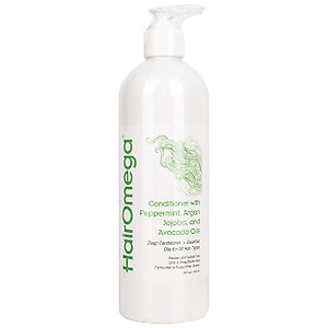 DrFormulas Conditioner, 16 oz - HairOmega Sulfate Free with Deep Conditioning Moroccan Argan, Jojoba, Avocado Oils For Thin, Dry, Damaged Hair, Color Treated Hair Safe