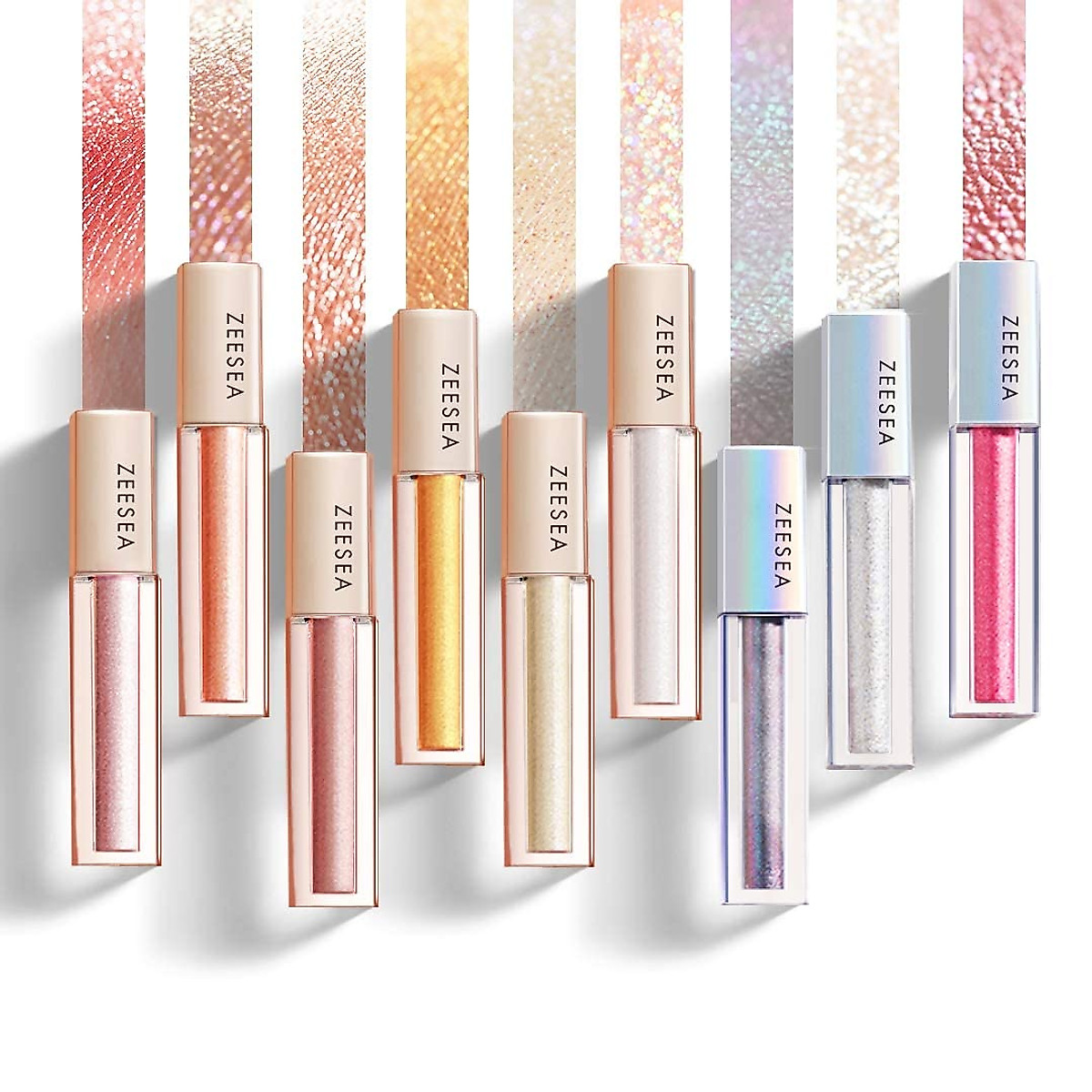 zeesea Glitter Galaxy Colored Liquid Eyeshadow, Dazzling Shimmer Eye Makeup, High Pigmented & Long Lasting (11 Fireworks)