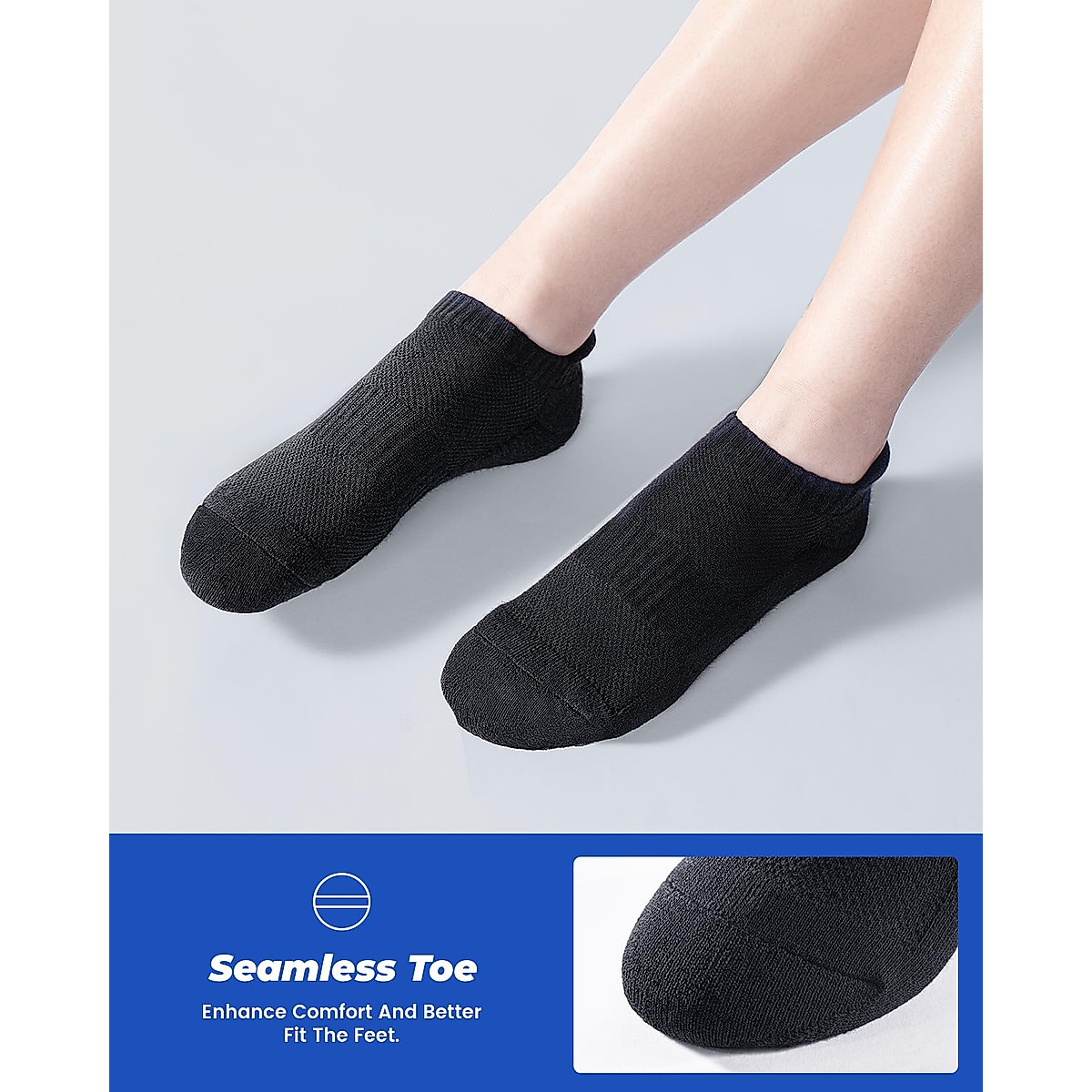 IDEGG 8 Pairs Ankle Performance Athletic Running Socks Low Cut Sports Tab Socks for Women and Men