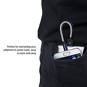 Short Micro USB Cable, CableCreation USB to Micro USB 24 AWG Triple Shielded Fast Charger Cable, Compatible with TV Stick, PS4, Chromecast, Power Bank, Android Phone, 0.5FT/6 inch Black