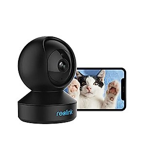 REOLINK Indoor Security Camera, 3MP Pan & Tilt, Plug-in WiFi Camera for Home Security, Pet Camera, Baby Monitor, Human/PetDetection, 2-Way Audio with Phone App, Works with Alexa/Google Assistant, E1
