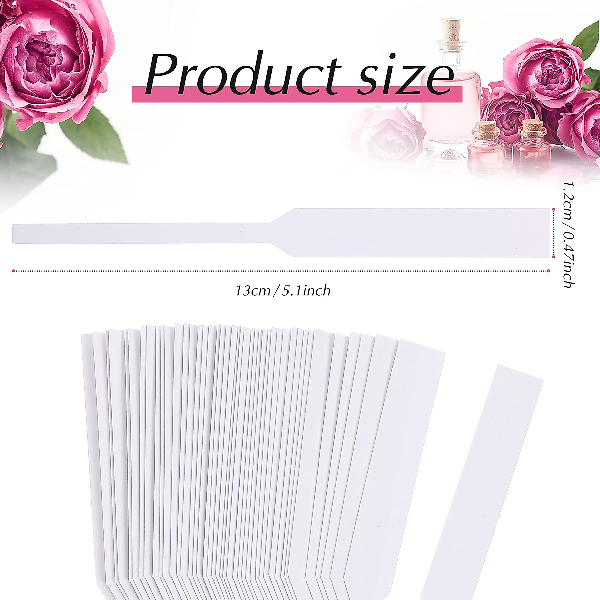 800 Pcs Perfume Scent Test Strips Disposable White Blotter Fragrance Strips Paper Sample Tester Strips for Aromatherapy Testing Essential Oils Fragrances Scents