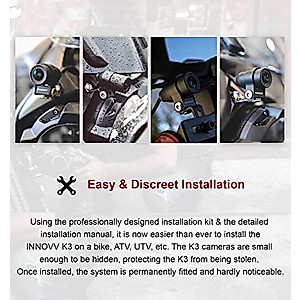 INNOVV K3 Dual Channel Motorcyle Motocam with WiFi, GPS, Parking Mode and IP67 Water-Resistant (microSD Card not Included)