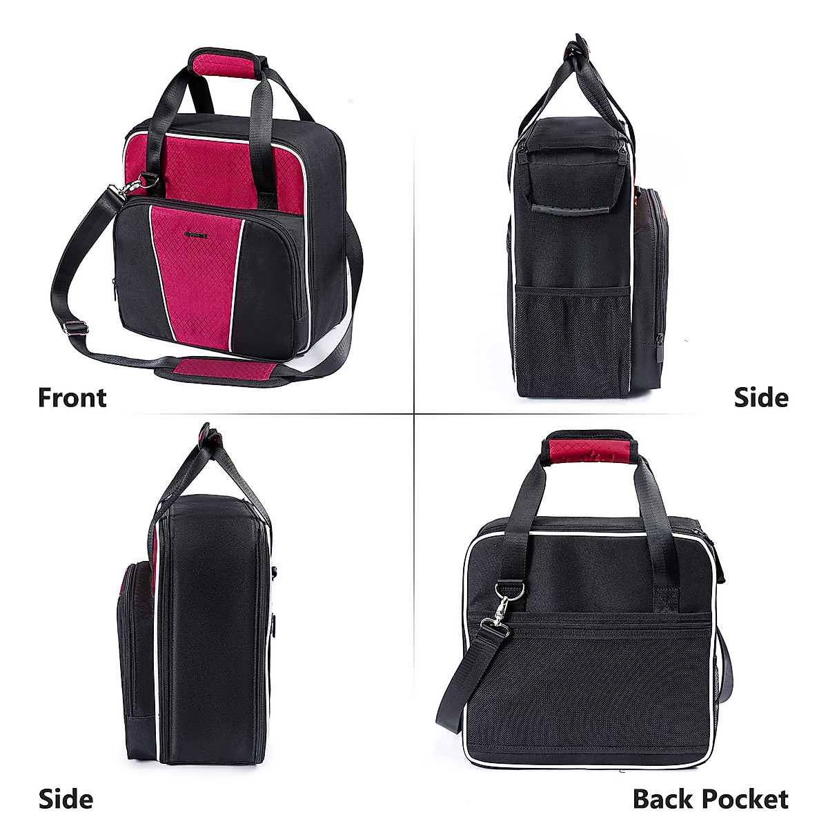 BAGSPRITE Coffee Maker Travel Bag Compatible with Keurig K-Mini or K-Mini Plus, Single Serve Coffee Brewer Carrying Case with Multiple Pockets for K-Cup Pods, Storage Bag With Shoulder Strap