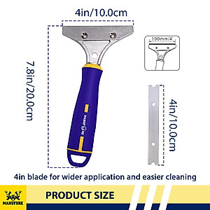 MANUFORE Long Handle Paint Scraper and Short Handle Paint Scraper Bundle
