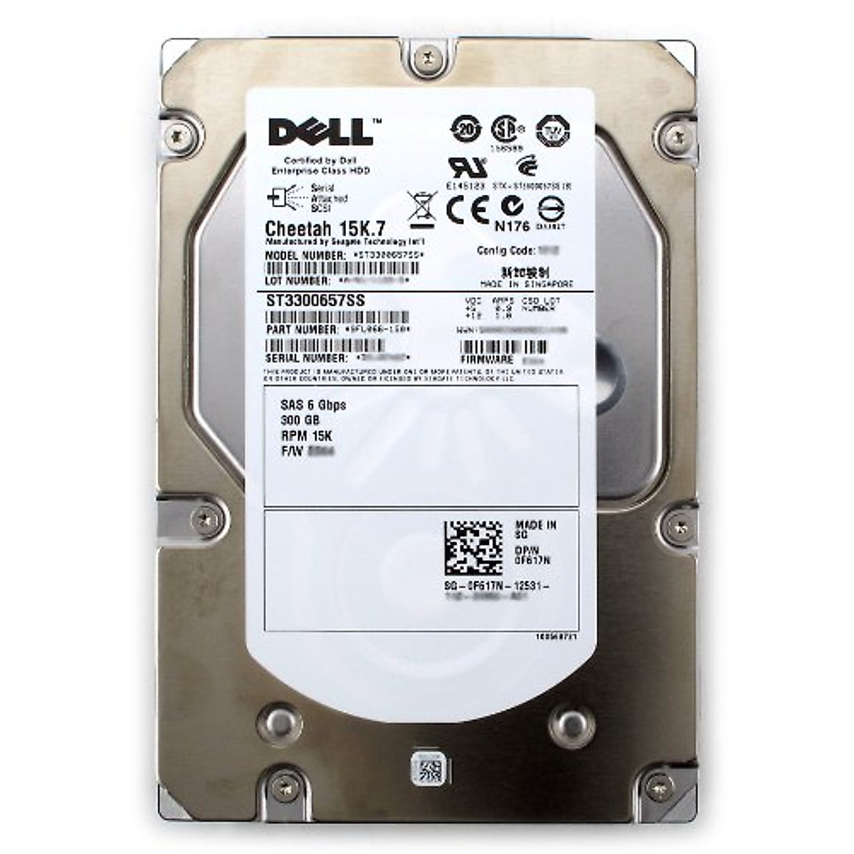 Seagate Cheetah 15K.7 300 GB 15000RPM SAS 6 Gb/s 16MB Cache 3.5 Inch Internal Bare Drive ST3300657SS