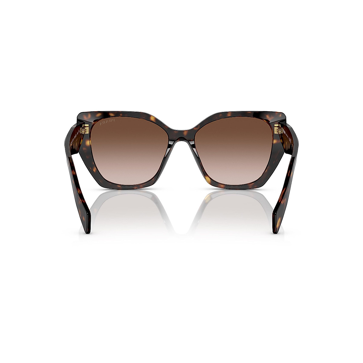 Prada PR 19ZS 2AU6S1 Tortoise Plastic Butterfly Sunglasses Brown Gradient Lens