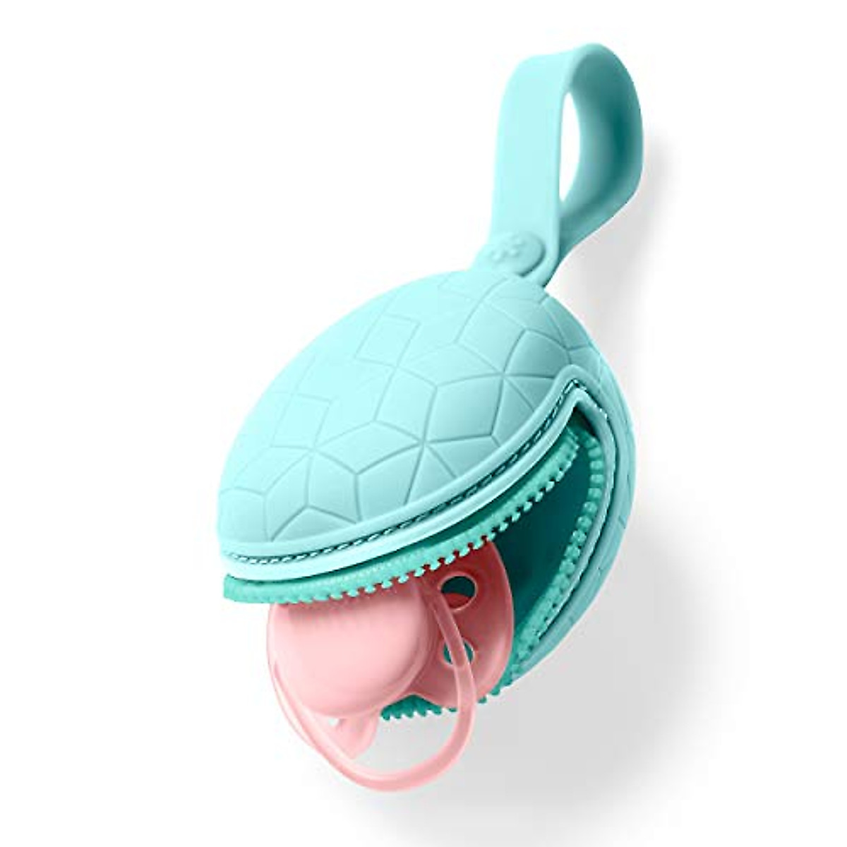 Skip Hop Silicone Pacifier Holder, Grab & Go, Light Teal