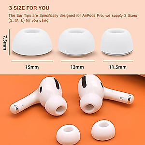 Replacement Ear Tips for AirPods Pro with Noise Reduction Hole, Silicone Earbuds Tips Fit in The Charging Case