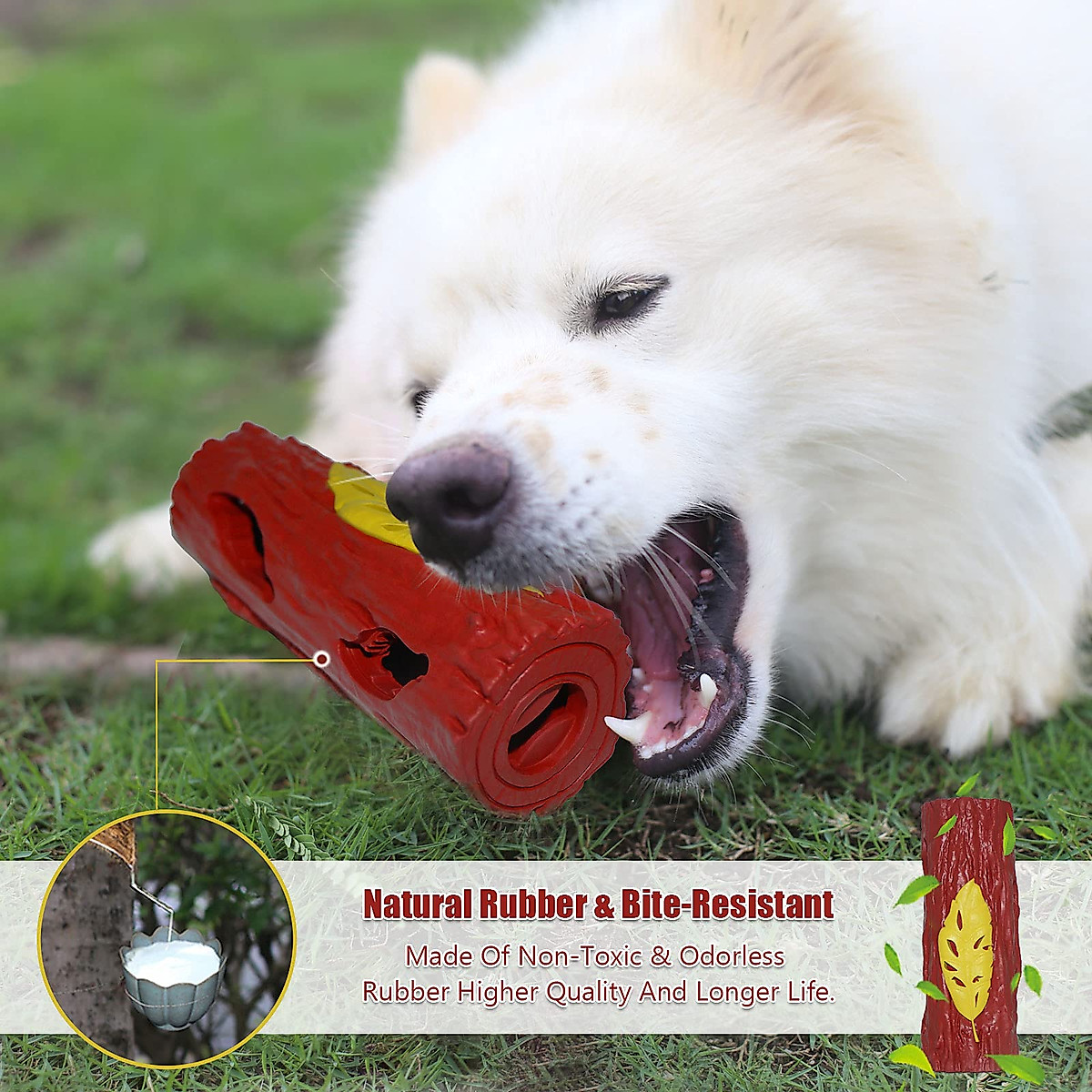 M.C.works Dog Chew Toys for Aggressive Chewers Large Breed, Heavy Chewers Dog Toy, Indestructible Dog Toys for Small Medium Large Dogs Burlywood XXL