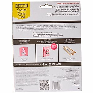 Scotch Advanced Tape Glider, Pink Applicator with 2 Rolls of 1/4 intape, Cat #085, 1 kit/Carton