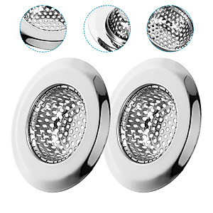 Gadpiparty Stainless Steel Sink Strainer Set of 2 Sink Strainer Kitchen Sink Drain Strainer Anti-Clog Garbage Disposal Cover Hair Stopper Sink Strainer for Kitchen Sinks Bathtub Drain, 2-3/4