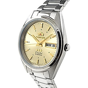Orient TriStar Mens Classical Automatic Sunray Champagne Dial Watch AB00005C